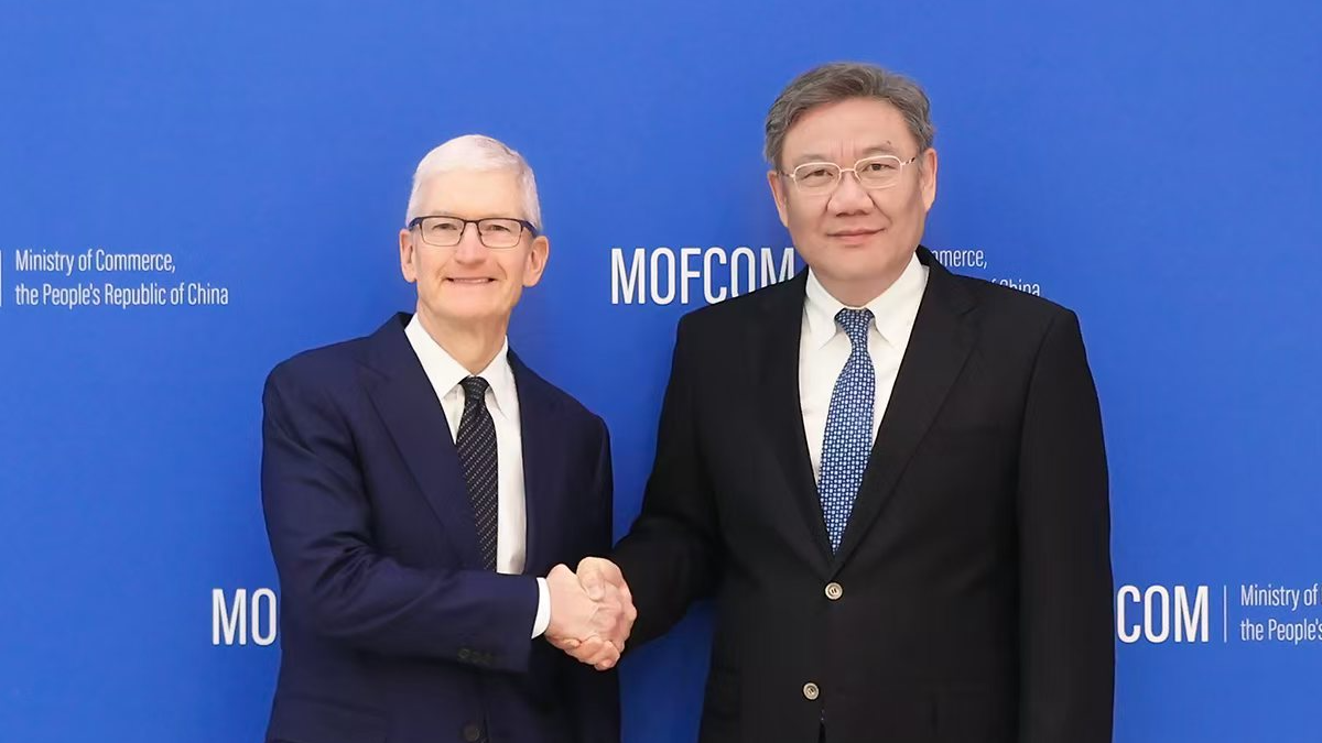 Tim Cook en Chine : le ministre chinois du Commerce rencontre le PDG d ...
