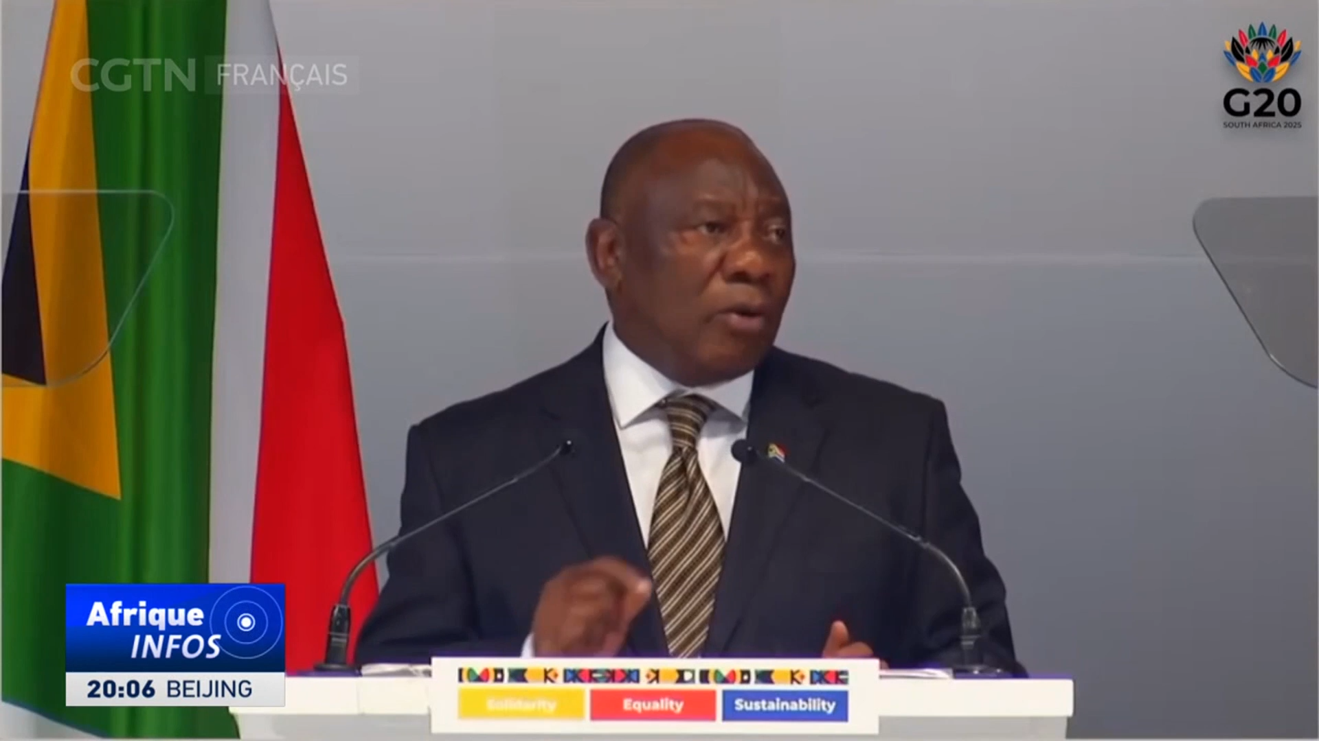 G20 : l'Afrique du Sud appelle à la coopération du groupe pour relever ...